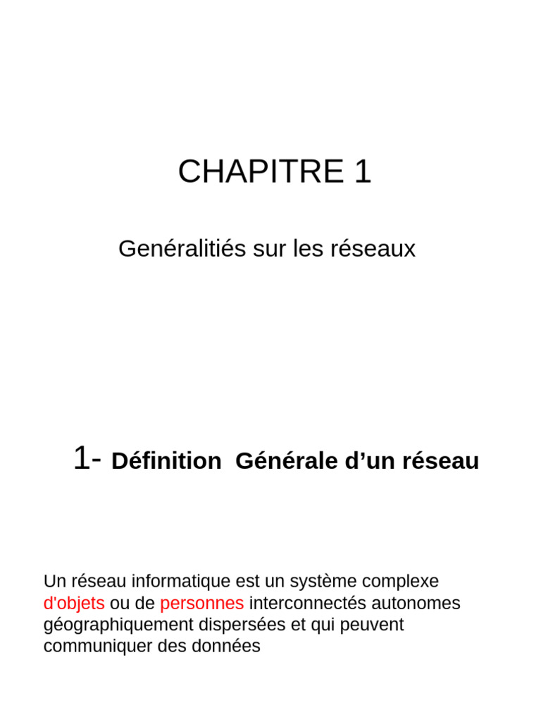 Chapitre 01 - Introduction Aux Réseaux | PDF