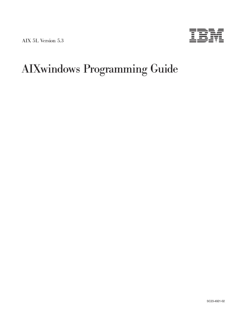 Aixwindows Programming Guide: Aix 5L Version 5.3 | PDF | Command Line ...
