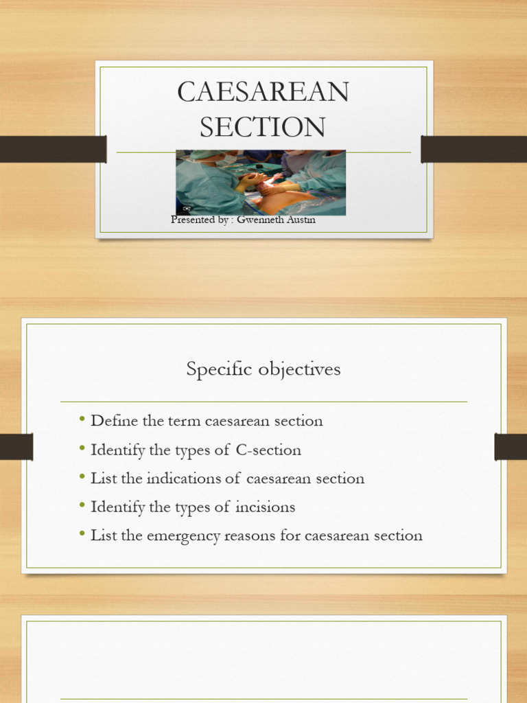 Caesarean Section PPT - PDF Gwen | PDF