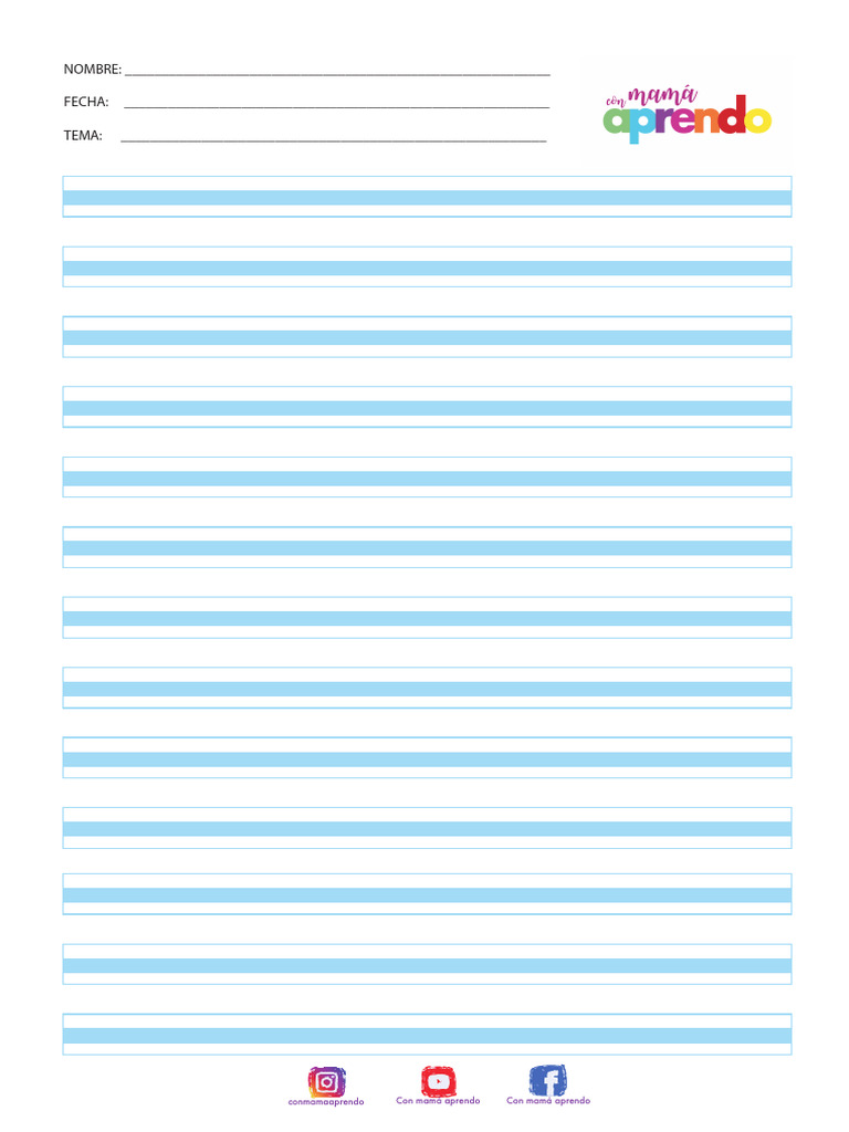 Plantilla para escritura | PDF