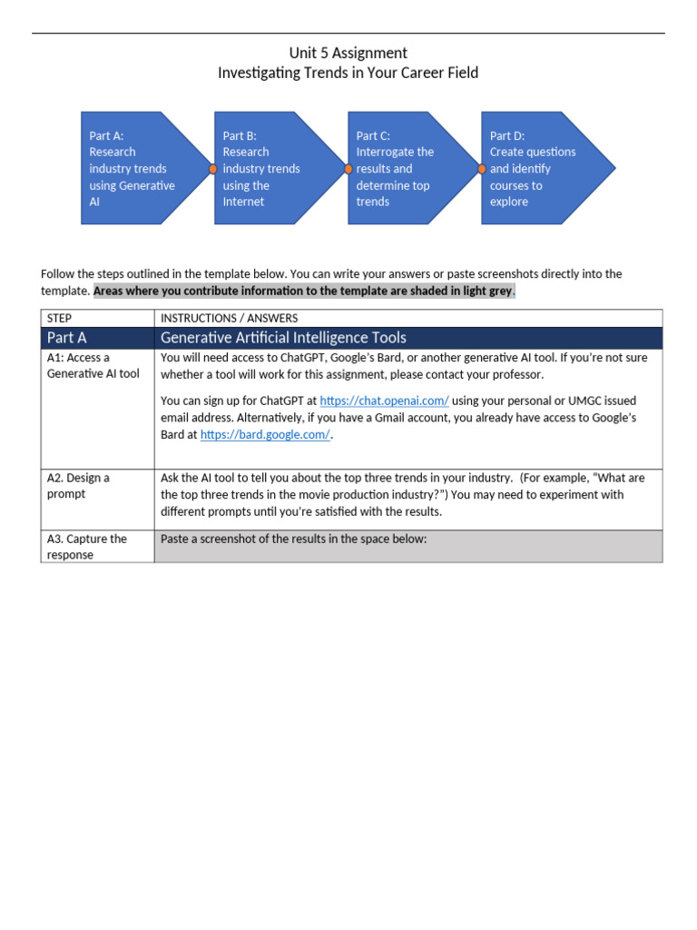 Unit 5 Assignment Template | PDF