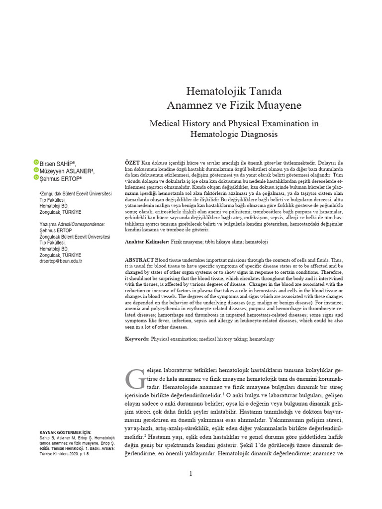Hematolojik Tanda | PDF