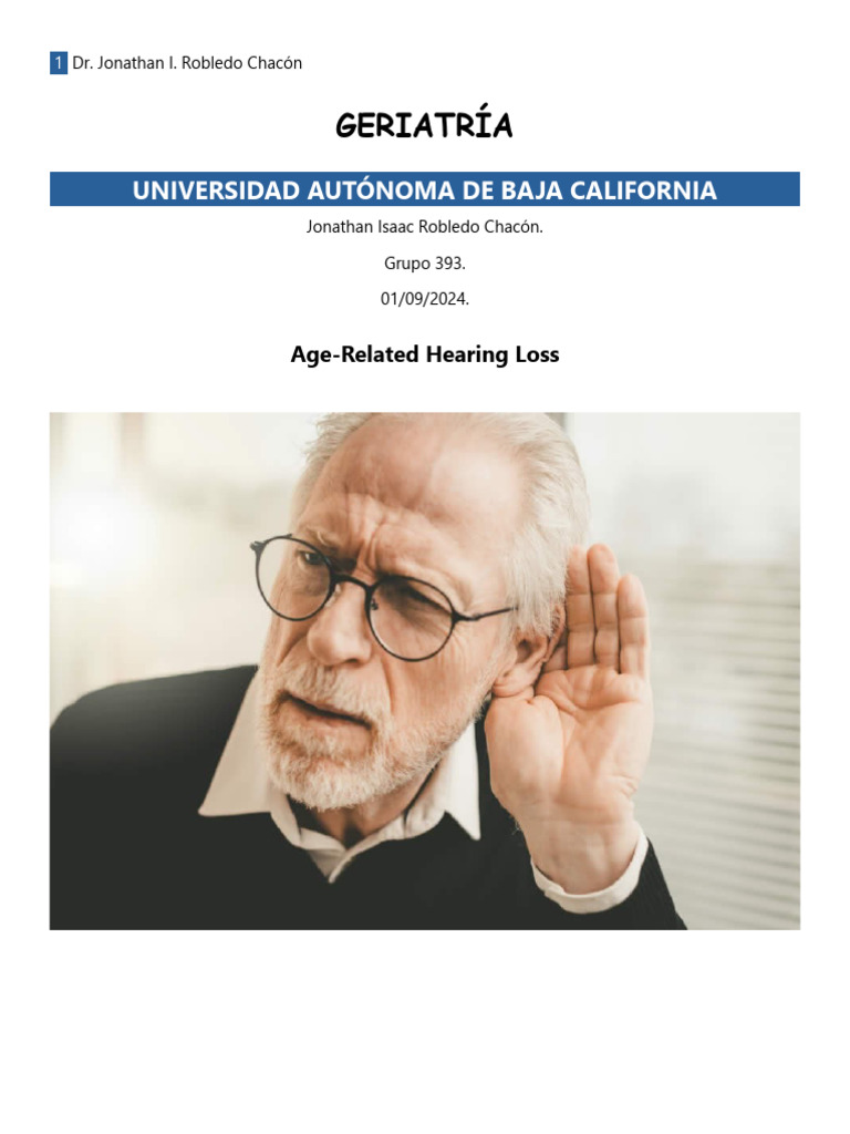 Aged-Related Hearing Loss | PDF