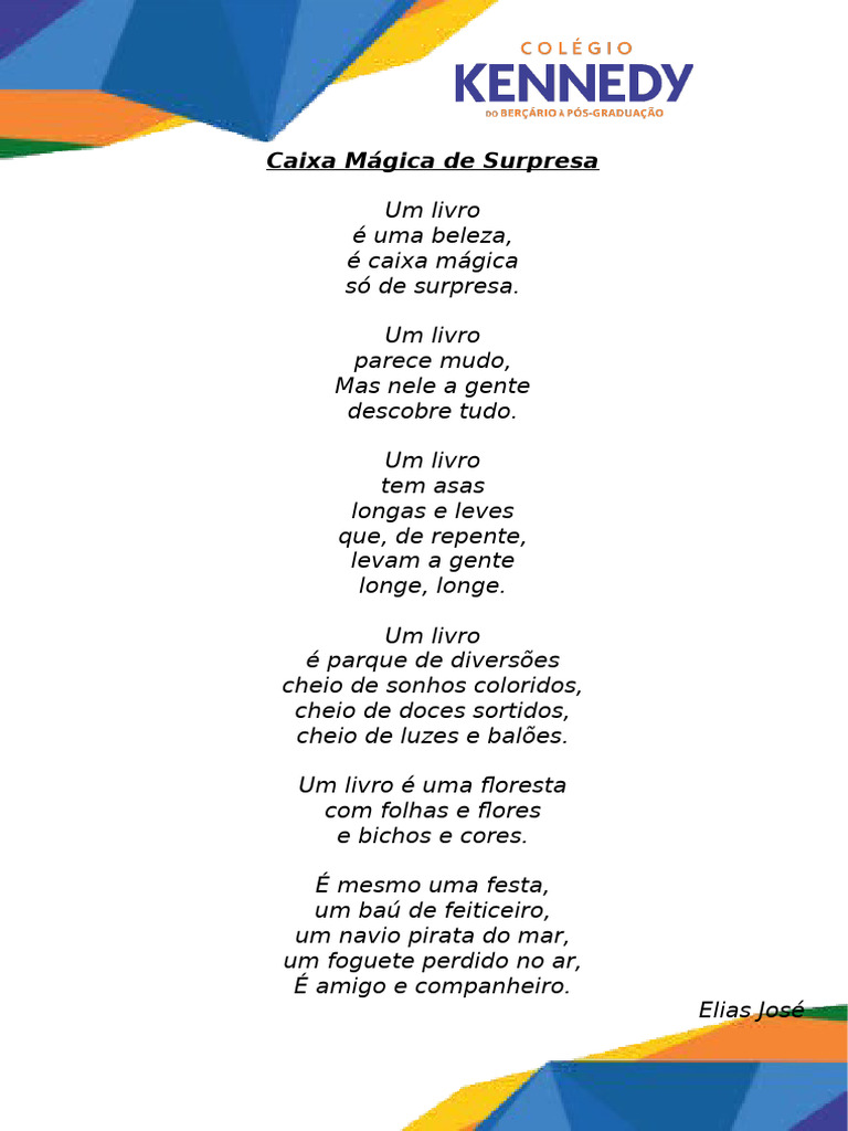 Caixa Mágica de Surpresa - Poema (4) | PDF