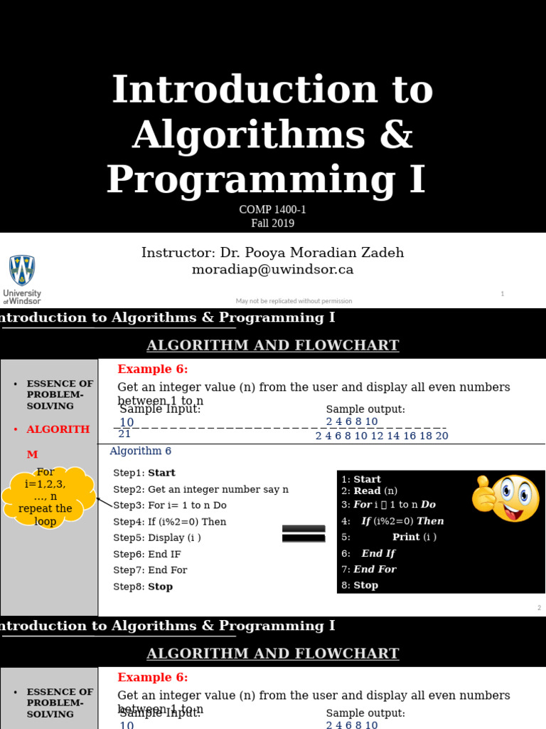 Introduction to Algorithms and Flowcharts | PDF | Algorithms | Teaching ...