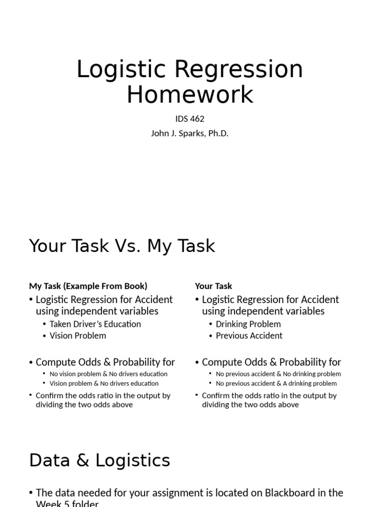 Logistic Regression Homework | PDF
