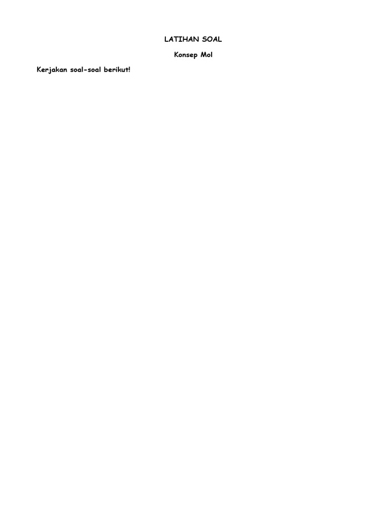 LATSOL - Konsep Mol | PDF