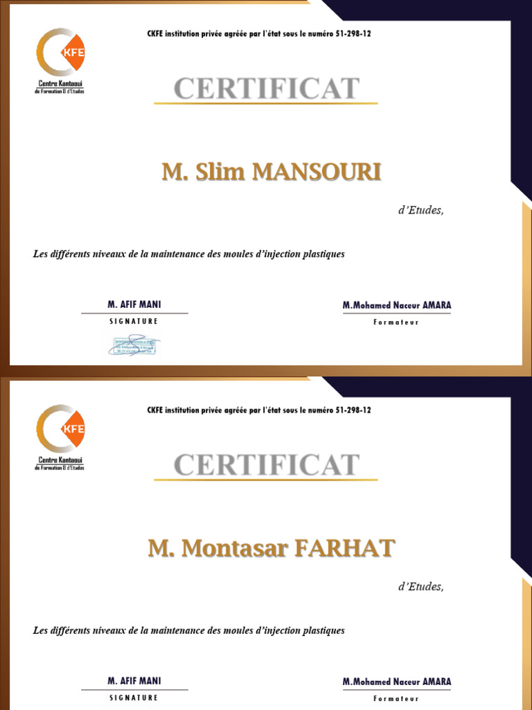 Certificat 2 | PDF