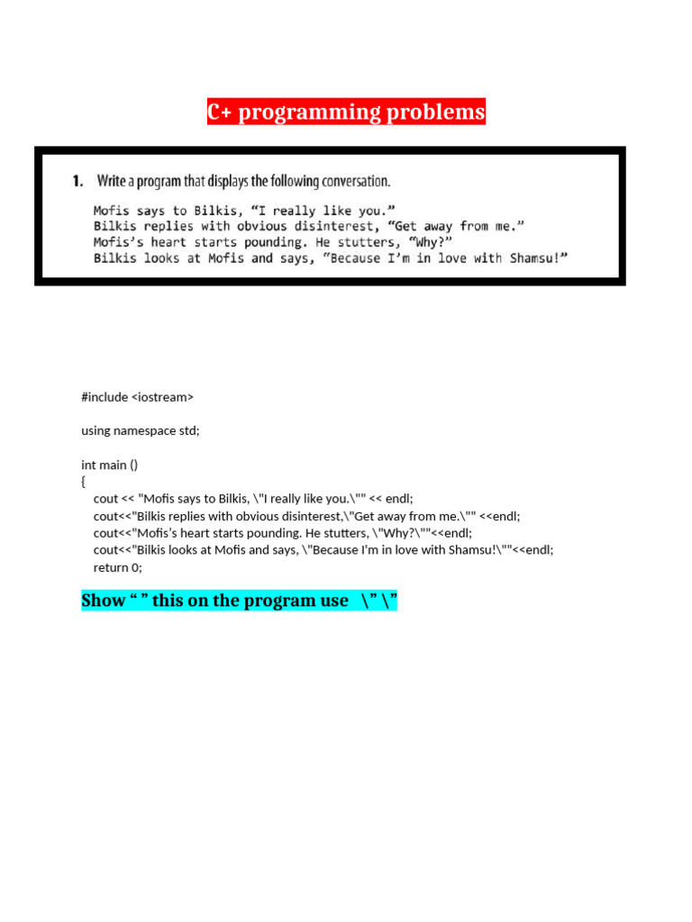 C Programming Problems | PDF