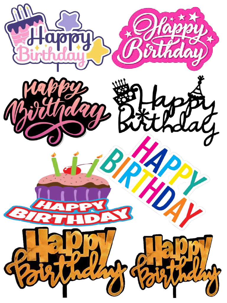 birthday topper | PDF