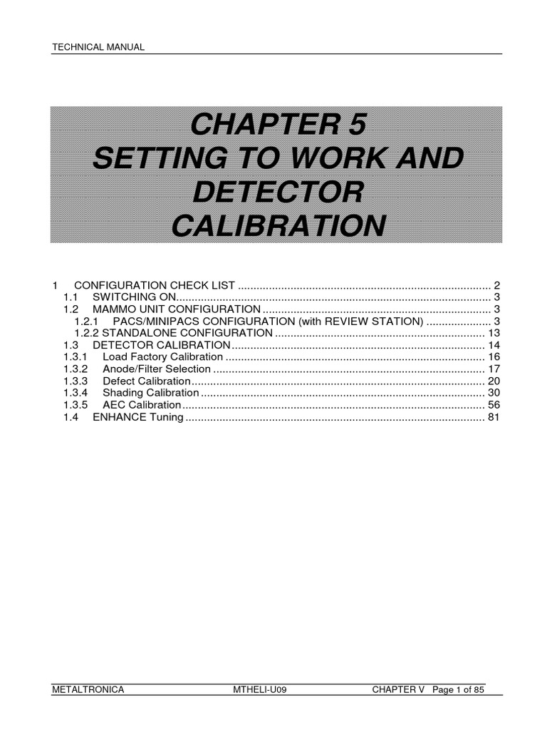 MTHELI-U09 Chap05 SETTING TO WORK AND DETECTOR CALIBRATION | PDF