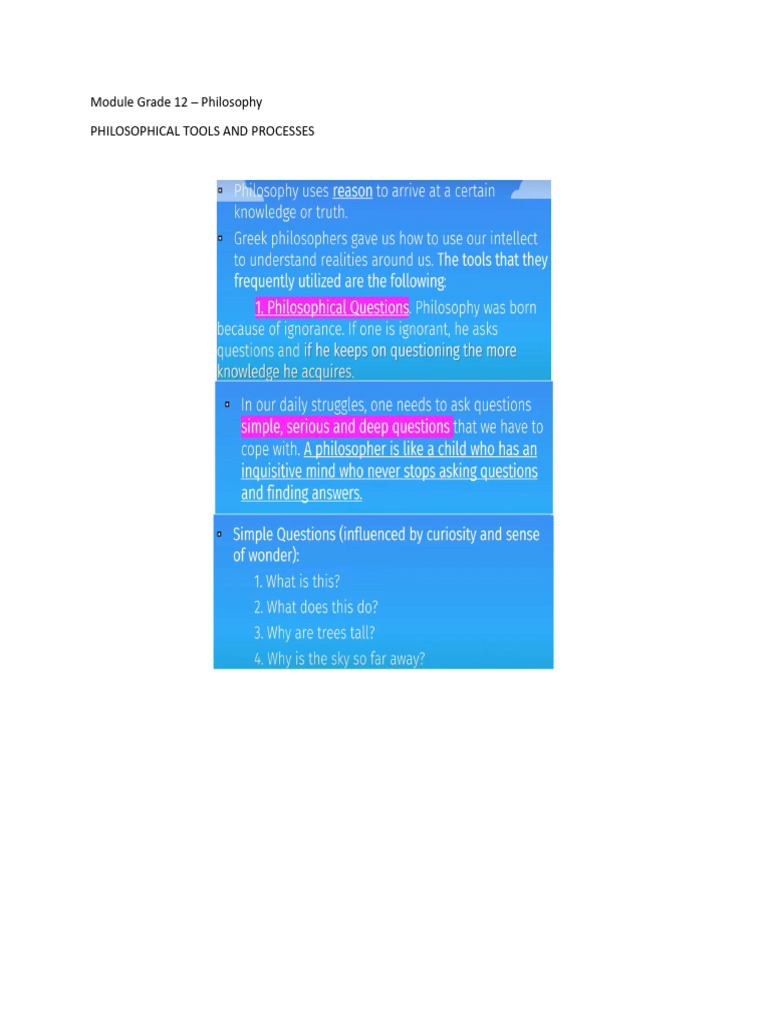 Module Philo 12 | PDF