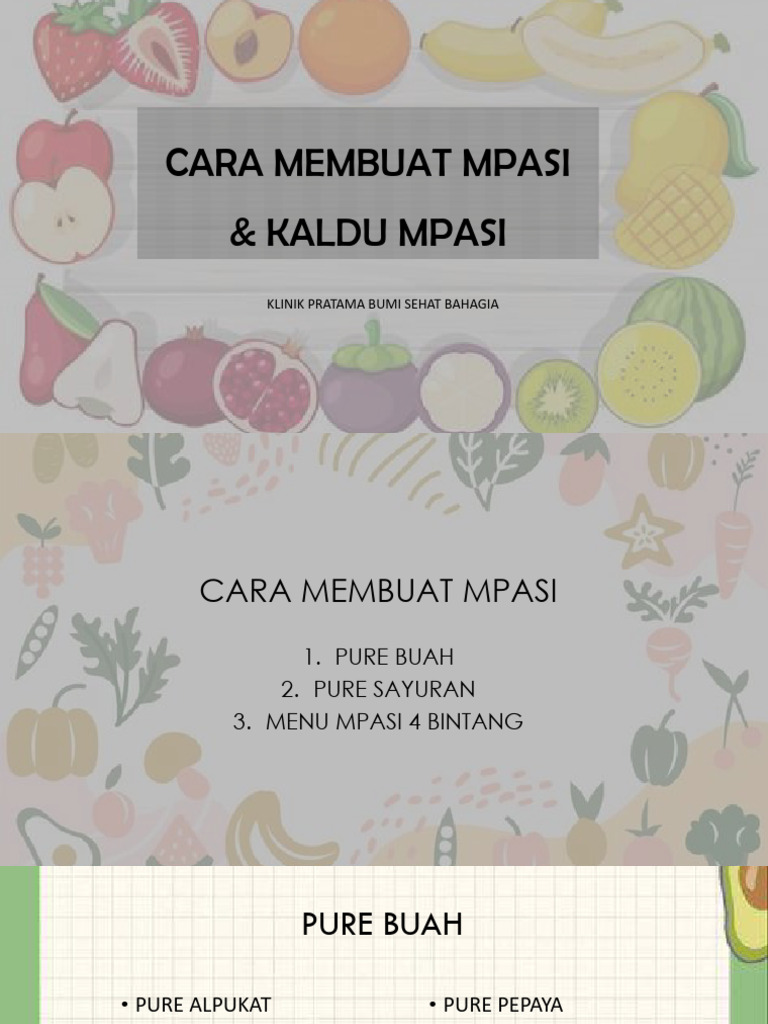 Cara Membuat Mpasi | PDF | Indonesian Cuisine | Food Ingredients