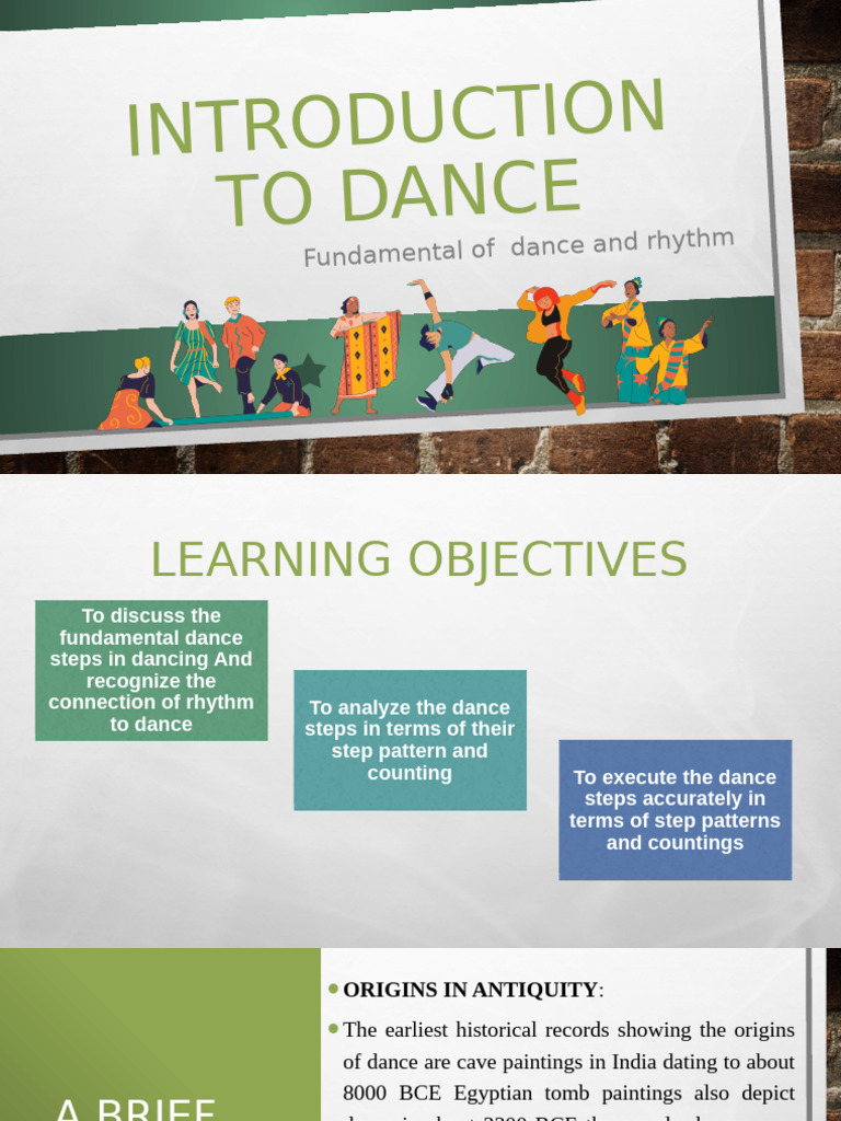 1st Sem Week 1 Introduction To Dance | PDF