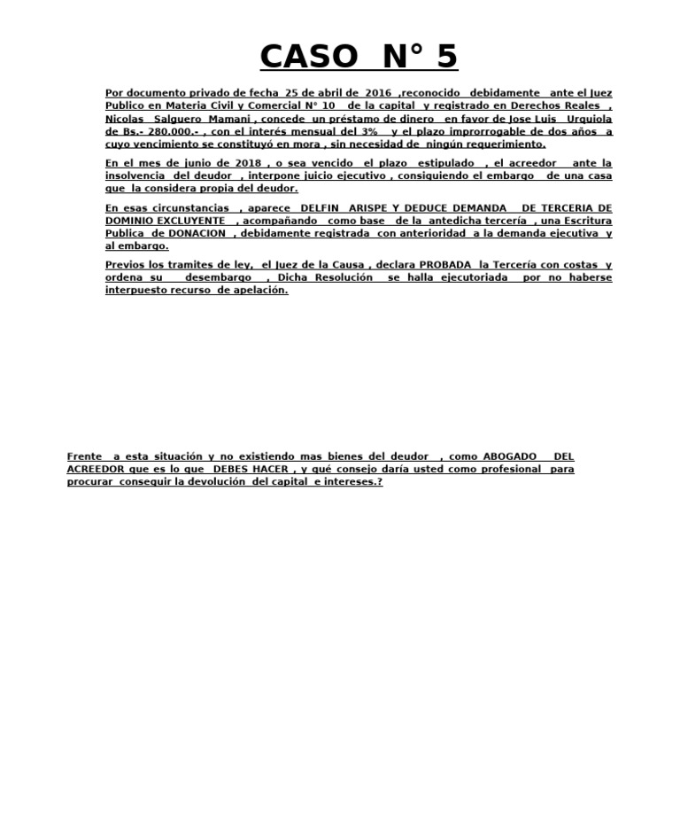 CASO N 5 | PDF