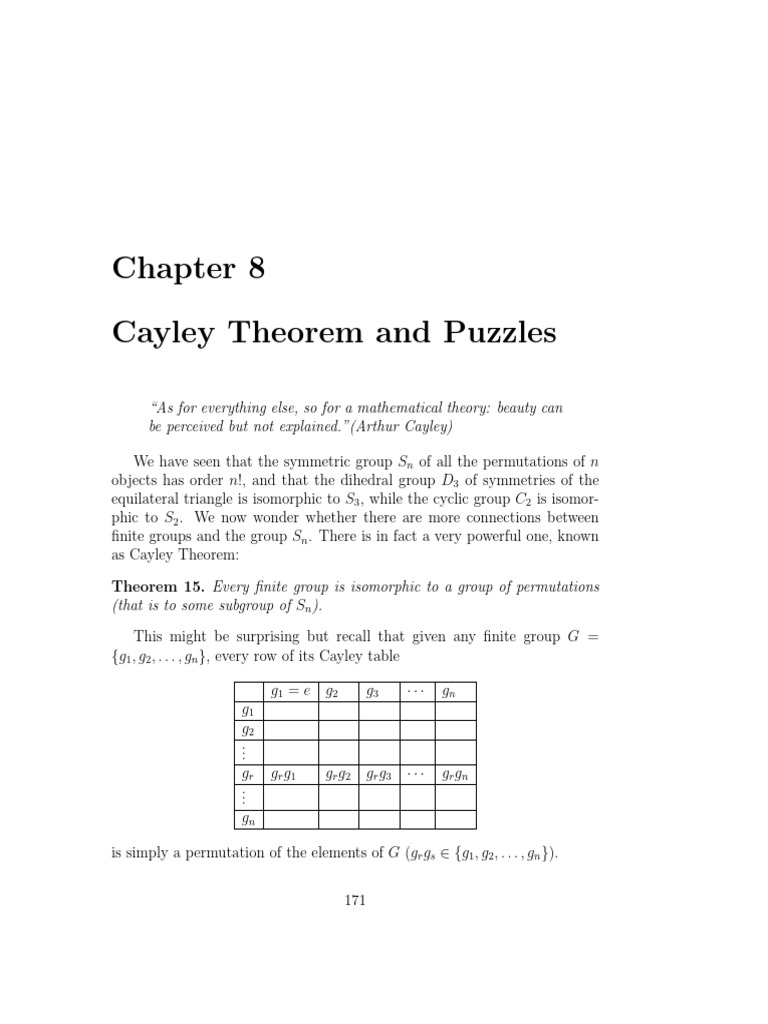 Cayleys Theorem | PDF
