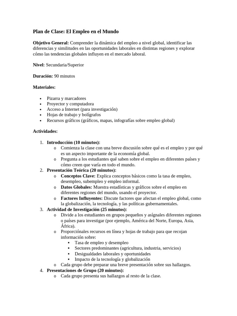 Plan de Clase Esi | PDF