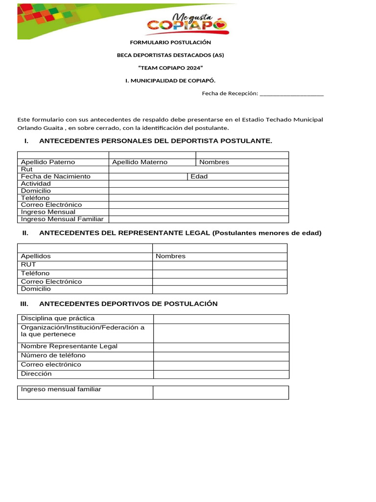 FORMULARIO DE POSTULACION FINAL (1) | PDF