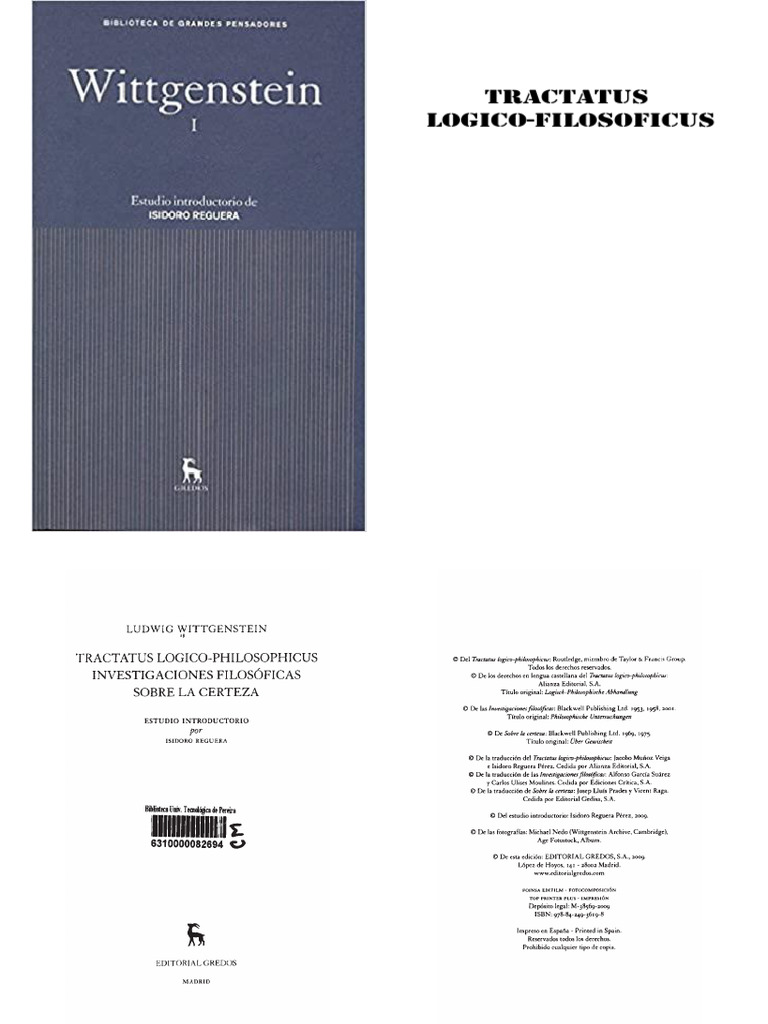 Wittgenstein Tractatus | PDF