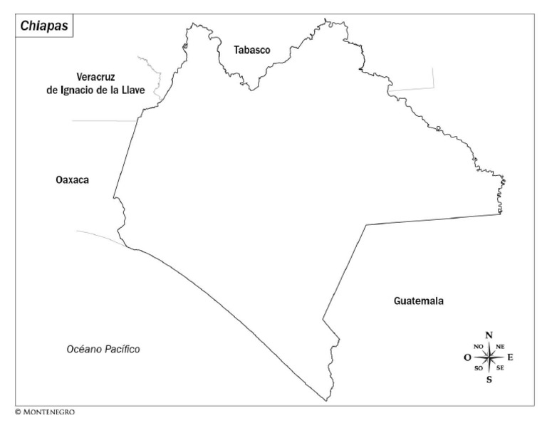 Mapa de Chiapas Sin Nombre y Sin Divicion Politica | PDF