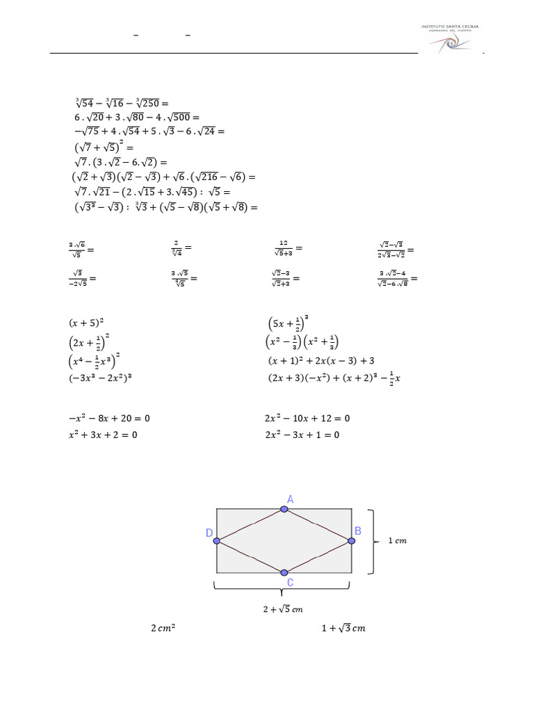 Modulo Radicales y Expresiones Algebraicas | PDF | Conceptos ...