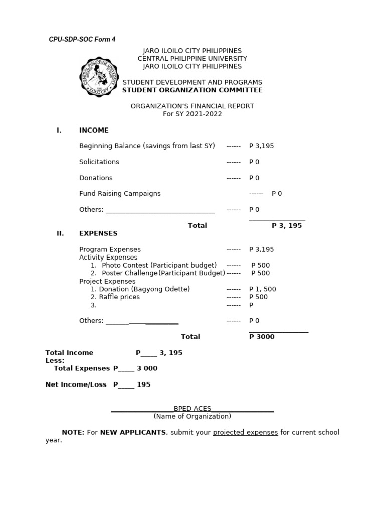 Bped Aces Form 4 | PDF