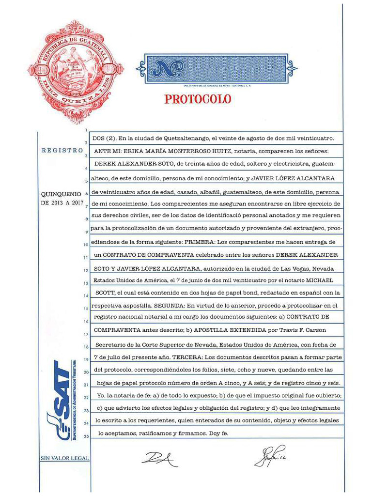 ACTA DE PROTOCOLIZACION Y AVISO AGP | PDF