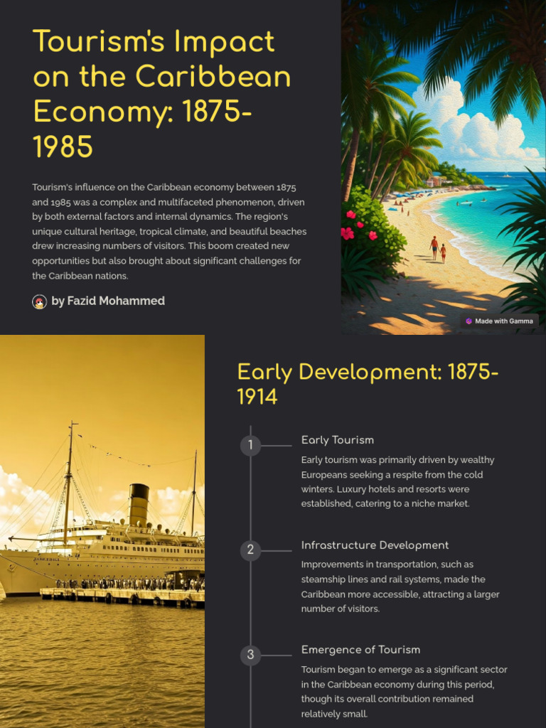 Tourisms Impact On The Caribbean Economy 1875 1985 | PDF