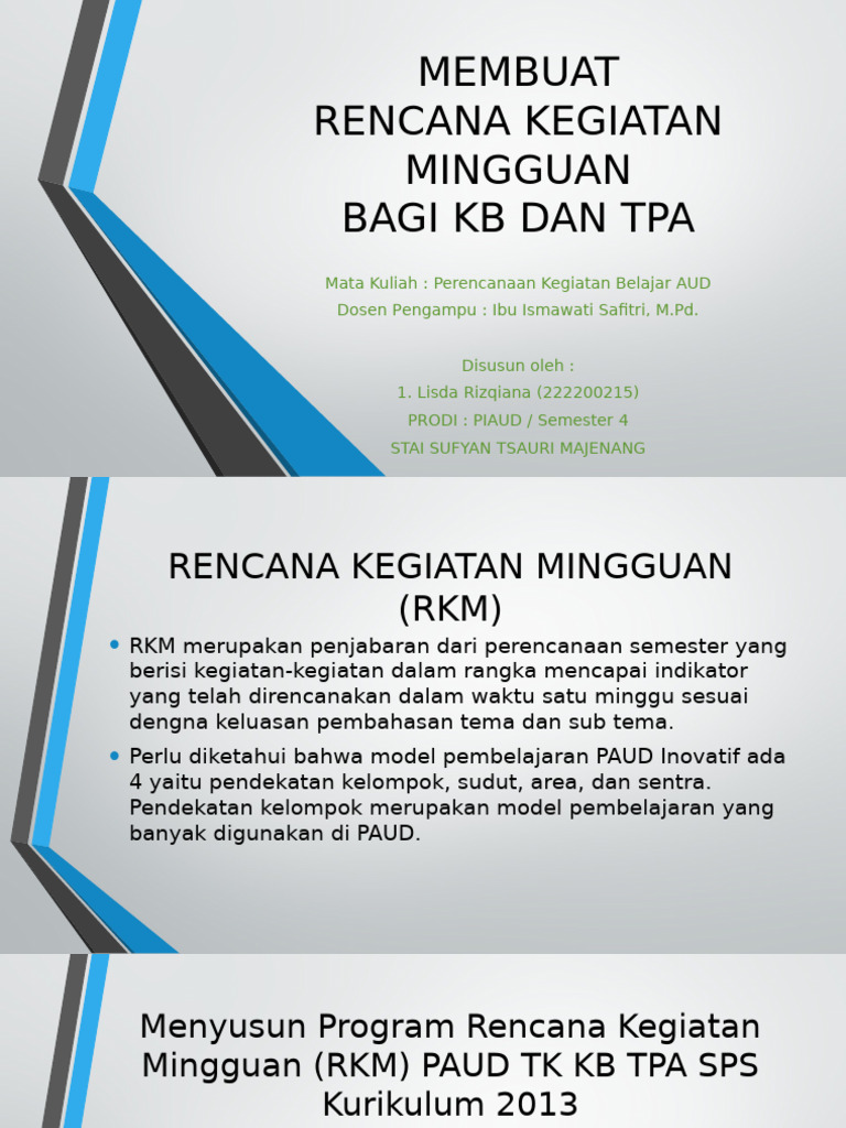Lsd - Membuat RKM PAUD | PDF