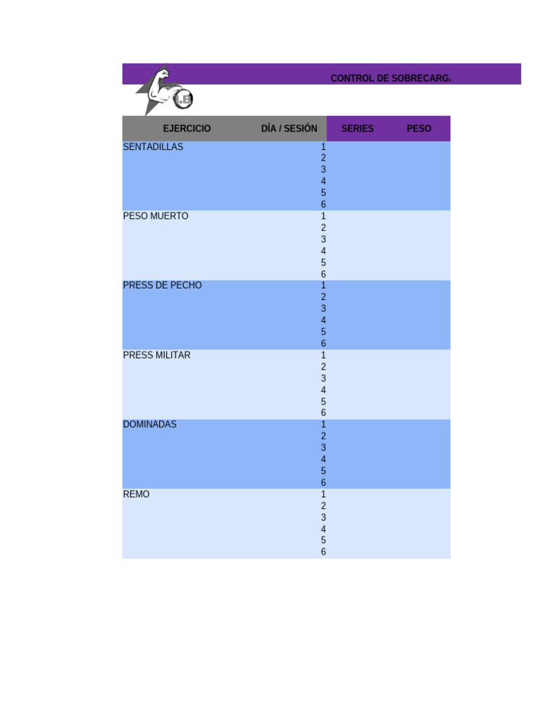 Plantilla Sobrecarga Progresiva | PDF