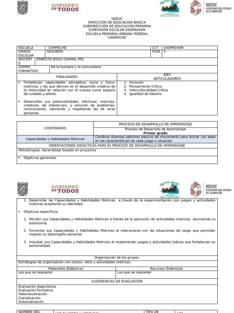 Proyecto Segundo Grado Pdf