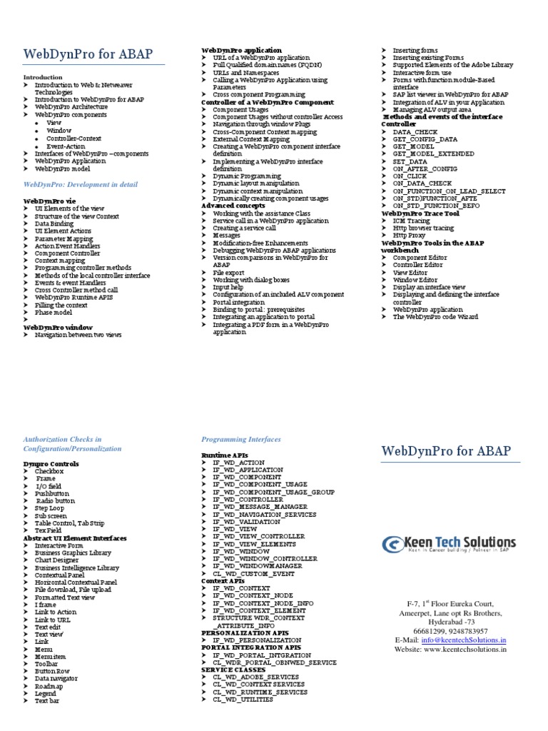 Webdynpro For Abap Pdf Computers Technology And Engineering