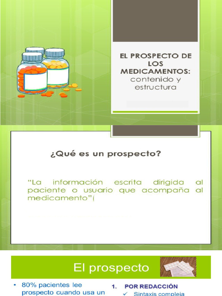 El Prospecto de Los Medicamentos. | PDF