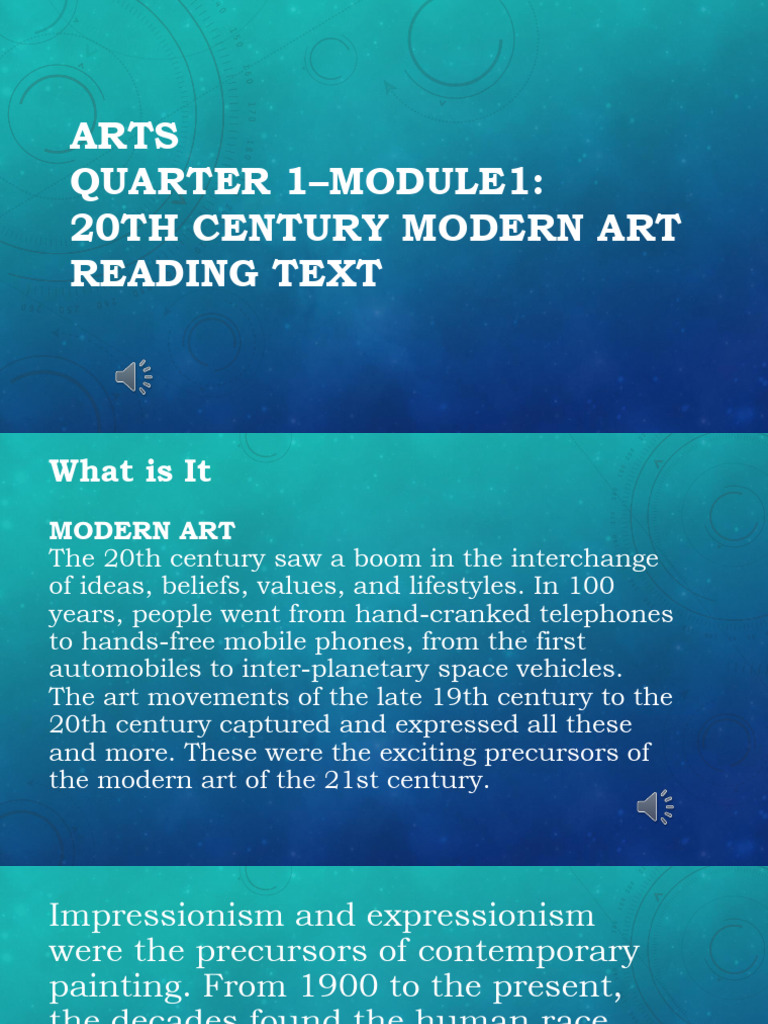 Modern Arts Q1 Lecture FIRST PART | PDF