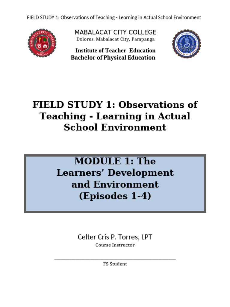 FS1 Learning Episode 1 4 | PDF