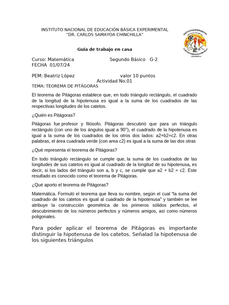 Guia N0.01 Mate G-2 2 Al 5 de Julio | PDF