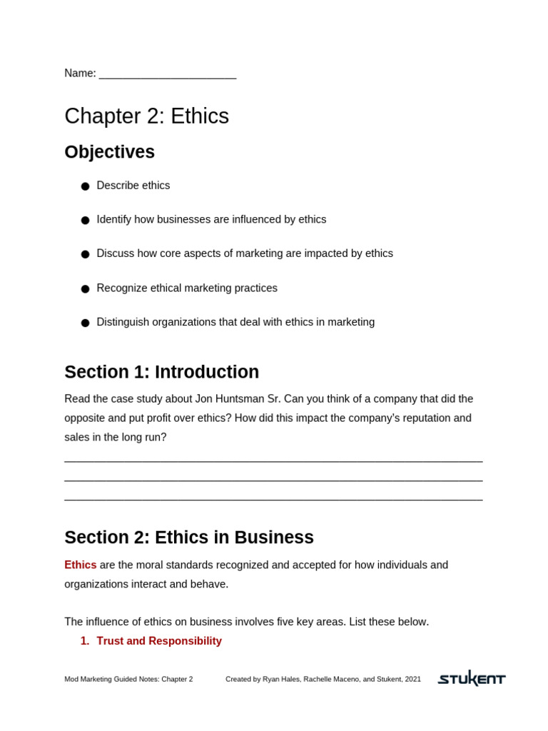 Ethics in Marketing: Key Areas Explained | PDF | Marketing | Business