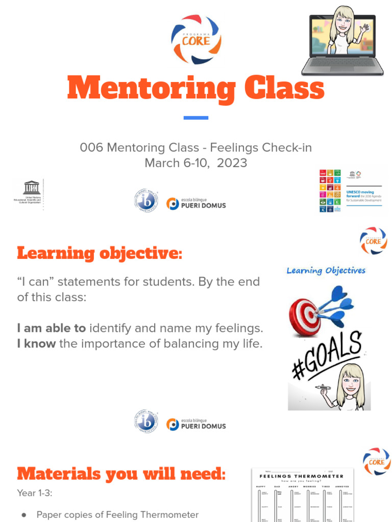 006 Mentoring Class - Feelings Check-In 2 | PDF