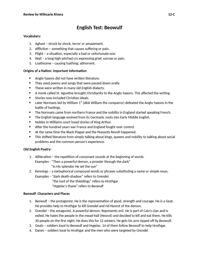 Beowulf | PDF | Beowulf | Classics