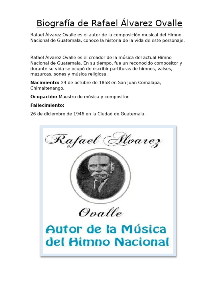 Biografía de Rafael Álvarez Ovalle 2 | PDF