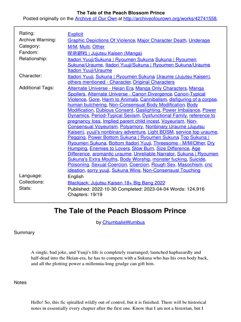 The Tale of the Peach | PDF