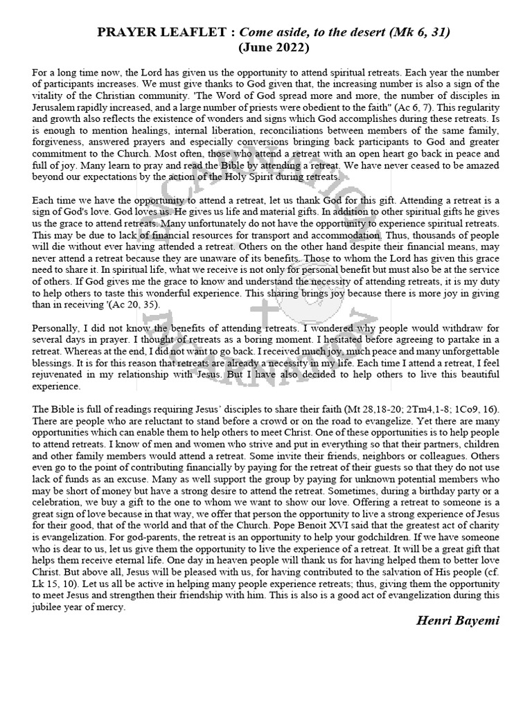 6 Prayer Leaflet June 2022 | PDF