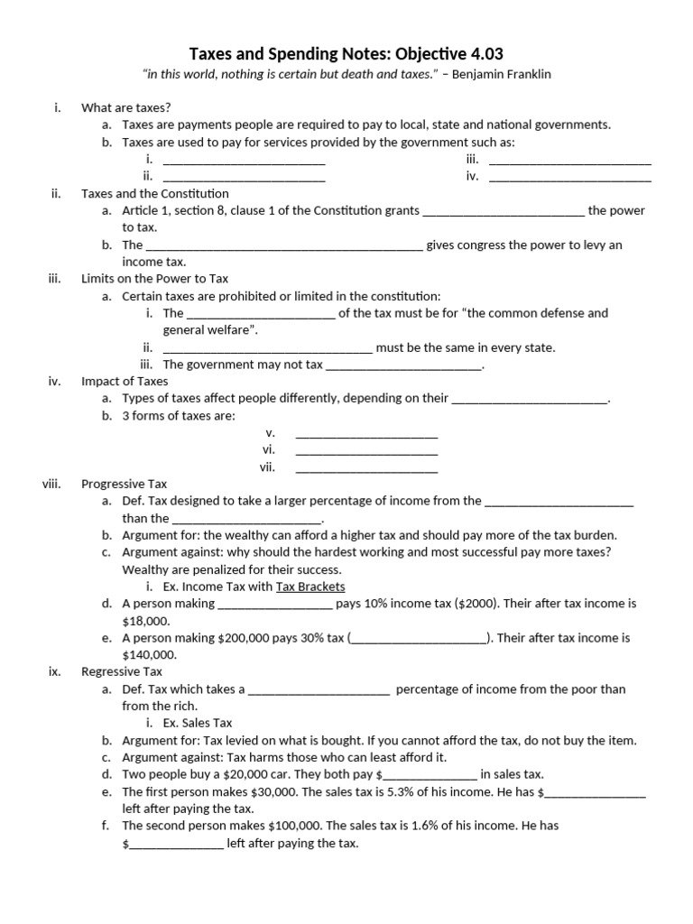 Understanding Taxes and Spending | PDF | Taxes | Income Tax