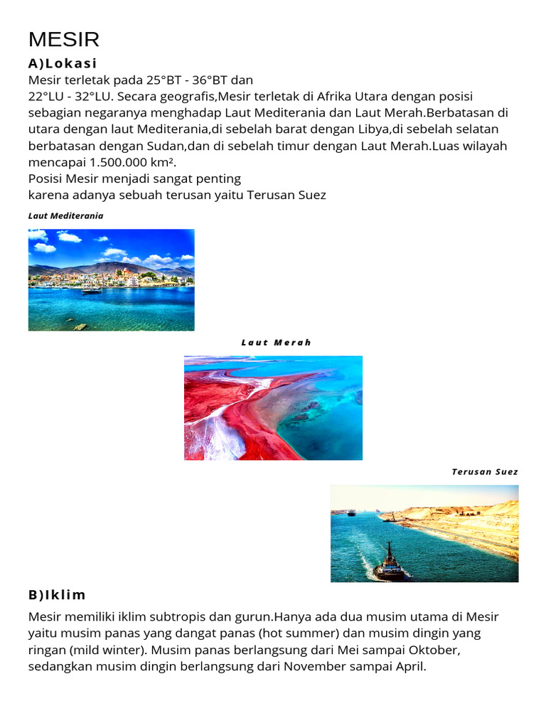 Mesir: A) Lokasi | PDF