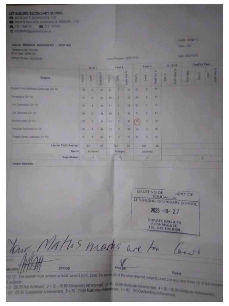 Prelim and Grade 11 Final Results | PDF