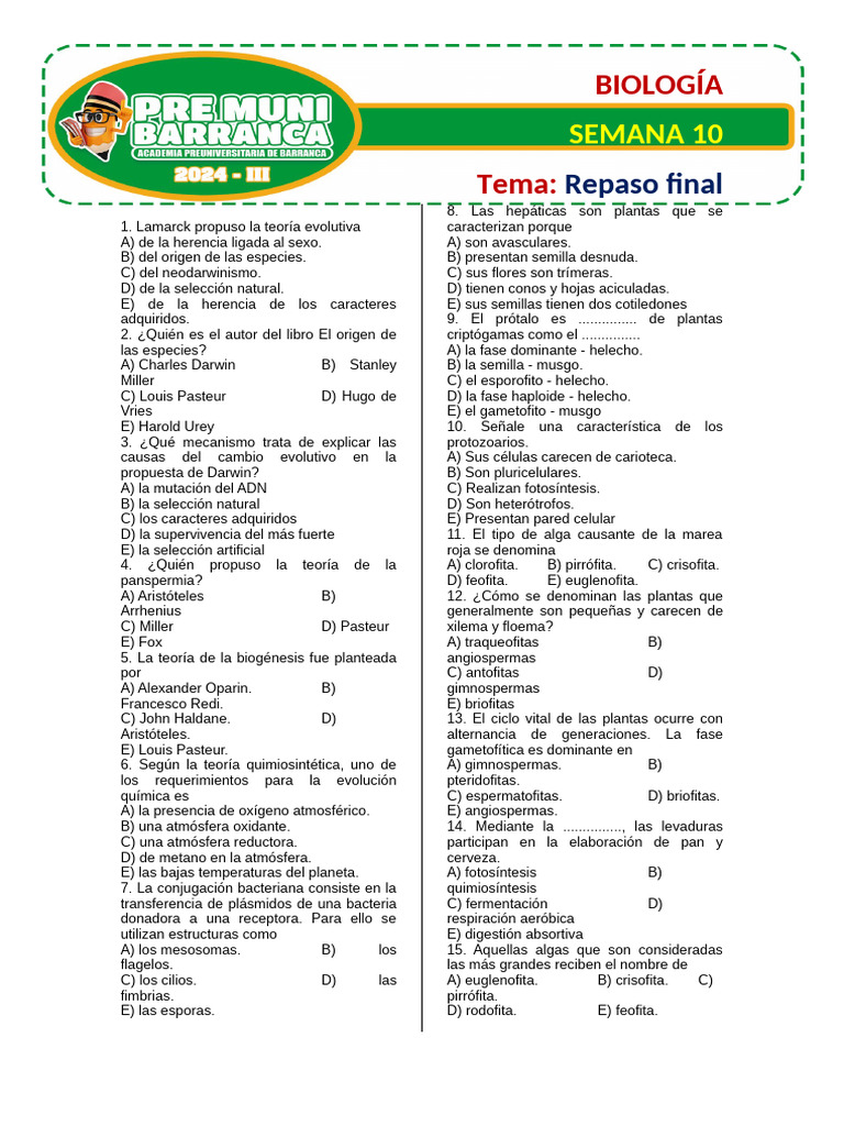 Guia 2024-Iii - Repaso Final | PDF