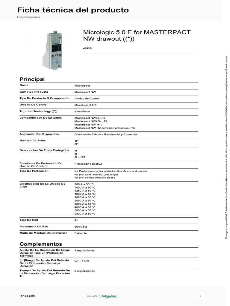 Schneider Electric - MasterPact-NW - 48499 | PDF | Technology & Engineering