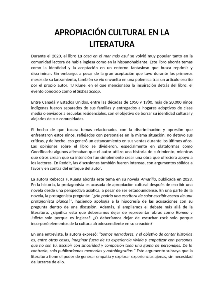Apropiación Cultural | PDF