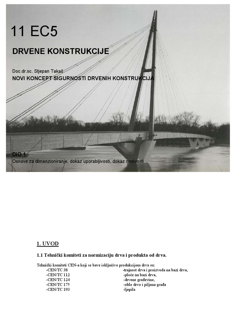 Drvene Konstrukcije: Novi Koncept Sigurnosti Drvenih Konstrukcija | PDF