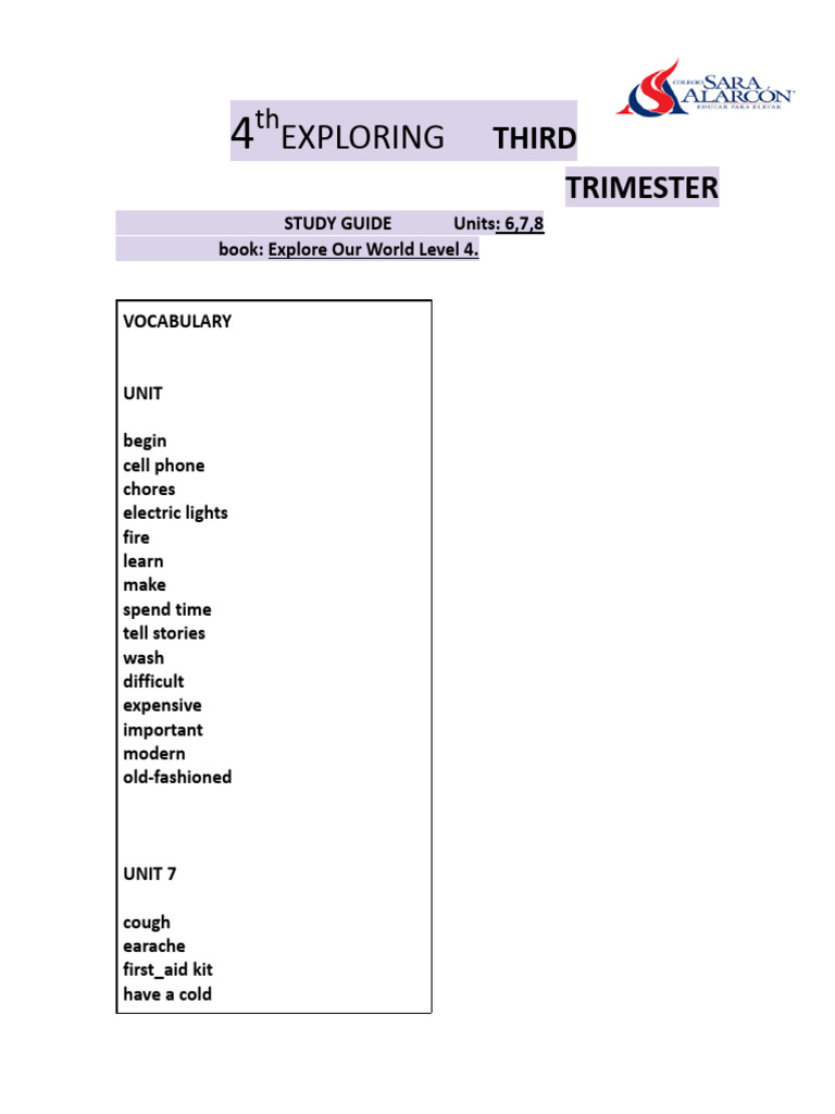 4 TH Exploring Guide Third Trimester. | PDF
